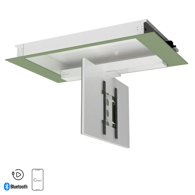 Fold Down Ceiling TV Lift 65 + Swivel - iConnect