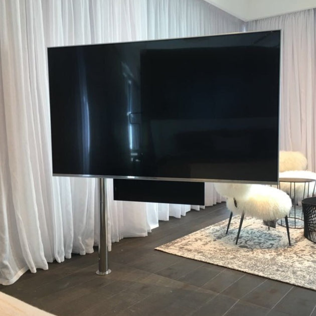 TV Floor Flag Stand Stainless Steel 65 – iConnect